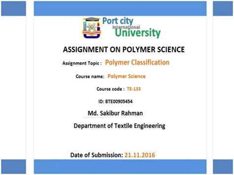 Polymer Classification Ppt