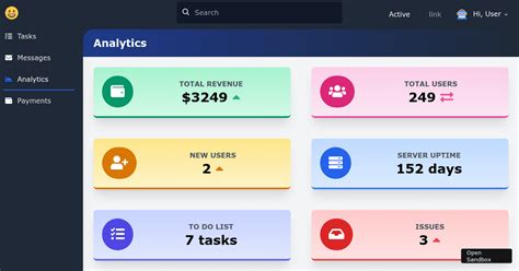Tailwindtoolbox Admin Template Codesandbox