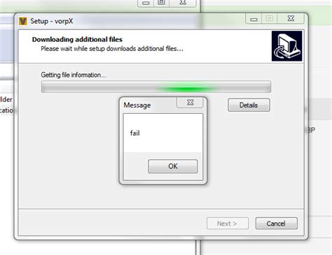 Installer Fails With Incredibly Unhelpful Message Vorpx Vr 3d