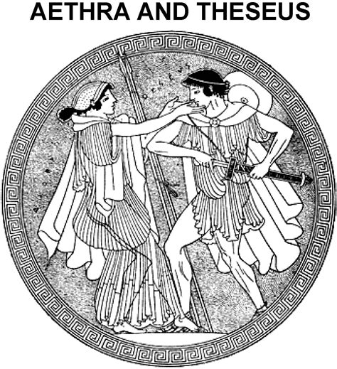 Aethra And Theseus Greek Drawing Greek Art Ancient Greek Art