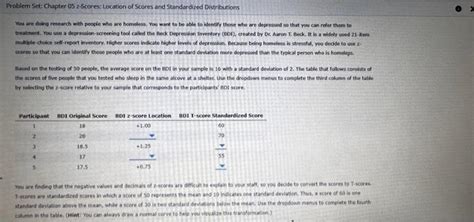 Solved Problem Set Chapter Z Scores Location Of Scores Chegg