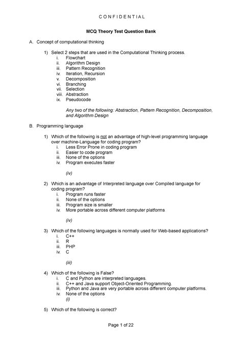 Python Lams Old Answers Some Answers Are Irrelevant Mcq Theory