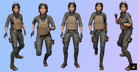 3d Stylized Female Survival Character 3d Characters Unity Asset Store
