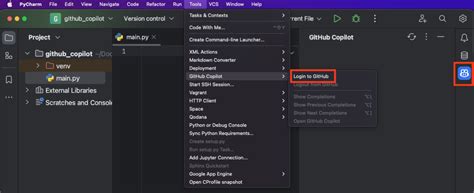 GitHub CopilotをPyCharmで使用するまでの手順