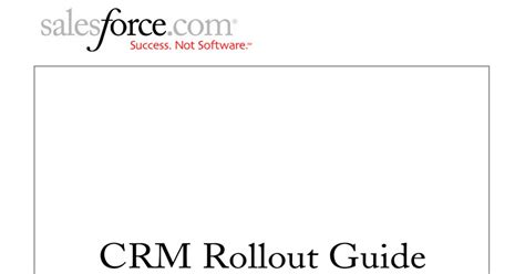 Manu Chaudhary On Linkedin Crm Rollout Guide