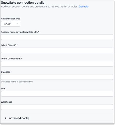 Add A Snowflake Connection ThoughtSpot Cloud
