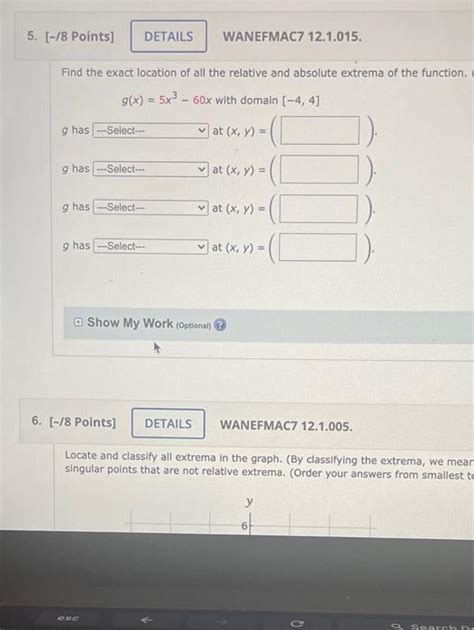 solved 5 [ 8 points] details wanefmac7 12 1 015 find the