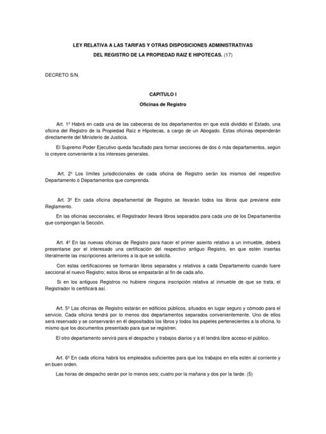 Ley De Registro De Propiedad E Hipotecas Pdf Justicia Crimen Y