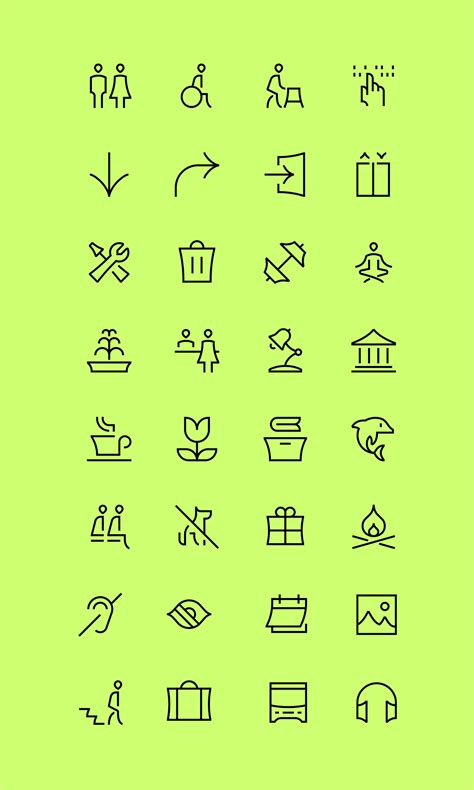 Guidance Icons Wayfinding Icon Set