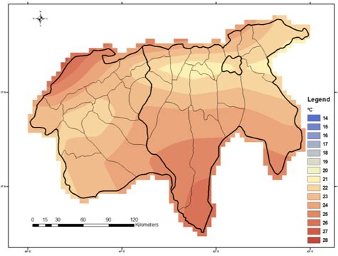 11 1 Mean Annual Surface Temperature Climatology 1981 2010 For Gha