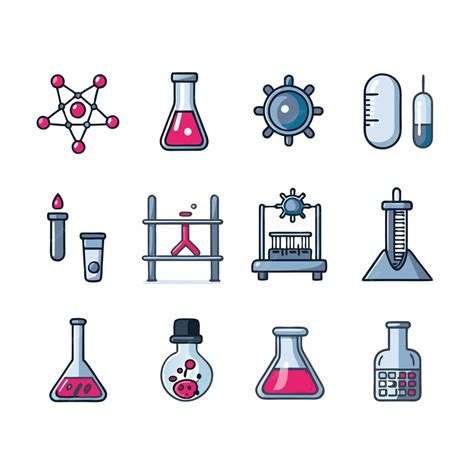 A Collection Of Different Objects Including A Science Lab Premium Ai
