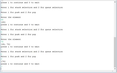 Using Queue And Stack In A Single Java Program Using Loops