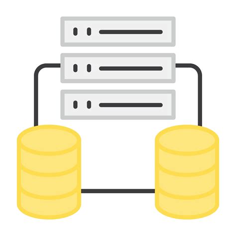 Modern Design Icon Of Connected Data Server Racks Data Structure