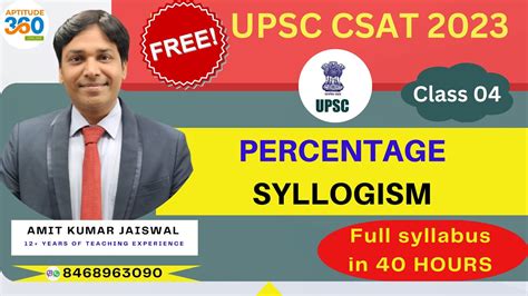 UPSC CSAT 2023 CRASH COURSE CLASS 4 Csat2023 Csat Upsccsat YouTube