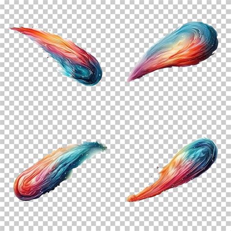 Premium Psd 3d Shape Of Comet With Beautiful Tail Artificial Intelligence Generative