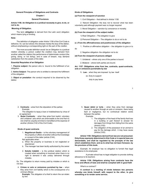 Topic Number 1 Nature Of Obligations Pdf Law Of Obligations Legal Concepts