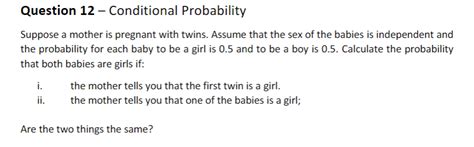 Solved Question 12 Conditional Probability Suppose A Chegg Com