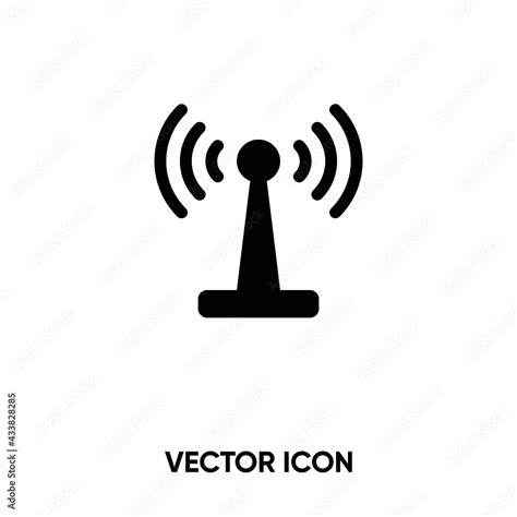 Cellular Antenna Vector Icon Modern Simple Flat Vector Illustration