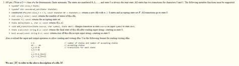 Write A C Class Dfa For Deterministic