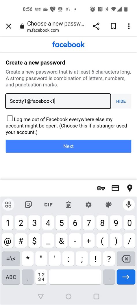 Pin By Sue Quale On Password Facebook Create Strong Password