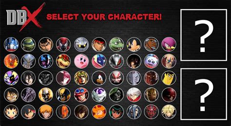 My Dbx Season 1 Character Select By Scott910 On Deviantart