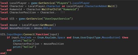 how do i get my character position easily scripting support