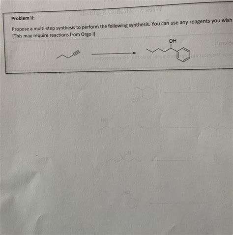 solved problem ii propose a multi step synthesis to perform