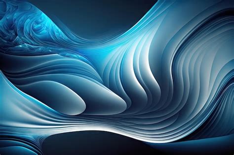 Premium Ai Image Blue Abstract Liquid Wave Background With Light And Shadow Effects Created