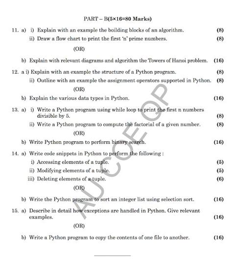 Ge8151 Problem Solving And Python Programming Question Papers