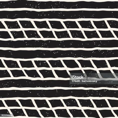 손으로 그린된 스타일 완벽 한 패턴입니다 흑인과 백인 추상적인 기하학적 기와 배경입니다 벡터 낙서 선 격자 0명에 대한 스톡 벡터 아트 및 기타 이미지 Istock