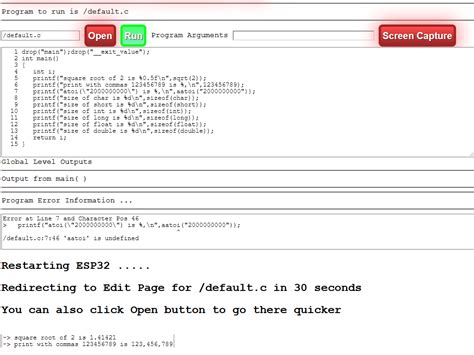 Run A C Language Interpreter On Your Esp32 Codeproject
