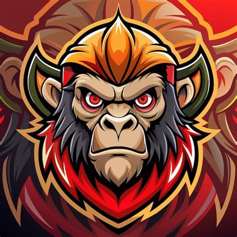 Premium Vector Angry Monkey Mascot Illustration