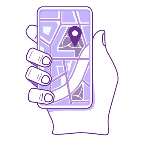 Premium Vector Hand Holding Smartphone With Map On Screen Concept Of Mobile City Navigation