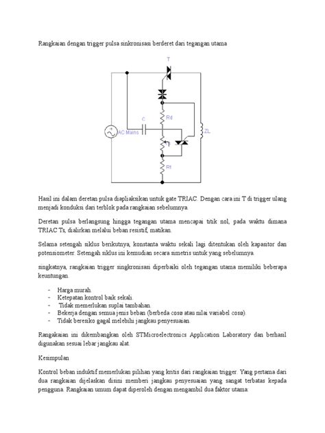 Rangkaian Dengan Trigger Pulsa Sinkronisasi Berderet Dari Tegangan Utama Pdf