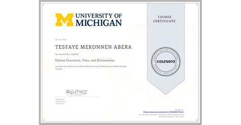 Tesfaye Abera On Linkedin Completion Certificate For Python Functions