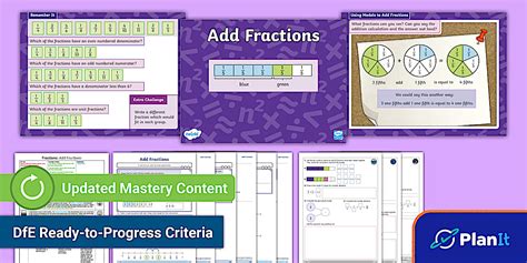 Y3 Add Fractions Planit Maths Lesson 11 Teacher Made