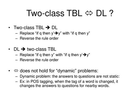 Ppt Transformation Based Error Driven Learning Tbl Powerpoint Presentation Id6696156