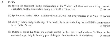 Solved ENSO A Sketch The Equatorial Pacific Configuration Chegg