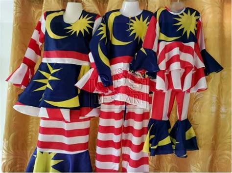 Baju Bendera Malaysia Baju Bendera Malaysia Merdeka Laki Perempuan