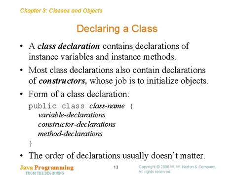 Chapter 3 Classes And Objects Chapter 3 Classes