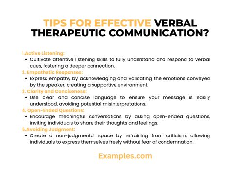 Verbal Therapeutic Communication: Examples , PDF