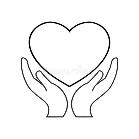 Heart In Hands Symbolizing Love Care And Compassion Stock Vector