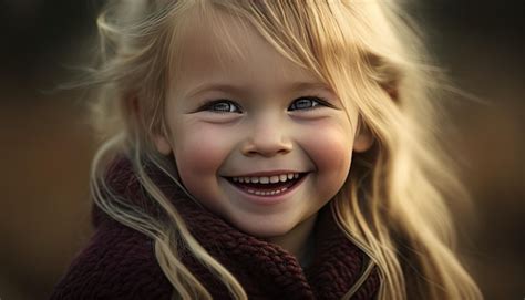 Ilustração De Menina Loira Foto Premium