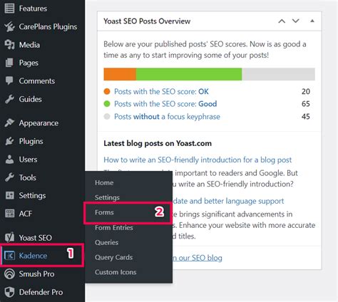 Enable Analytics In Kadence Forms