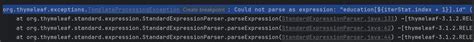 thymeleaf org thymeleaf exceptions templateprocessingexception could
