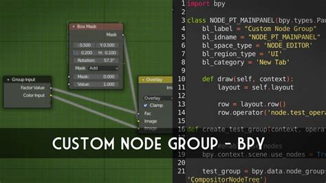 Python Blender 28 Tutorial Create Custom Node Group Bpy Custom