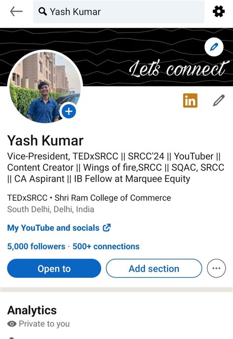 yash kumar on linkedin touchwood linkedin thankyou du srcc