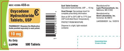 Oxycodone Tablets Package Insert