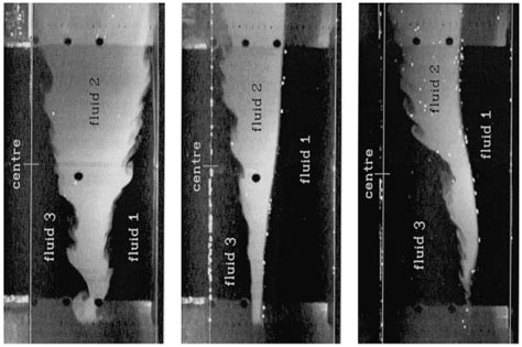 Examples Of Flows Through The Constriction With Fluid 2 Dyed With Download Scientific Diagram