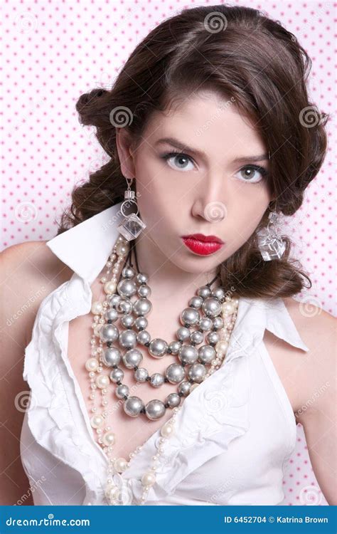 Beautiful Woman Dressed In Retro Vintage Style Stock Photo Image Of Gorgeous Glamor
